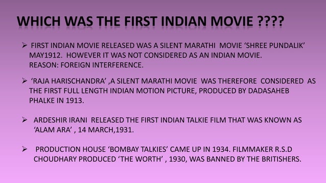 Evolution of Indian Cinema- From It's Birth to Present | PPTX