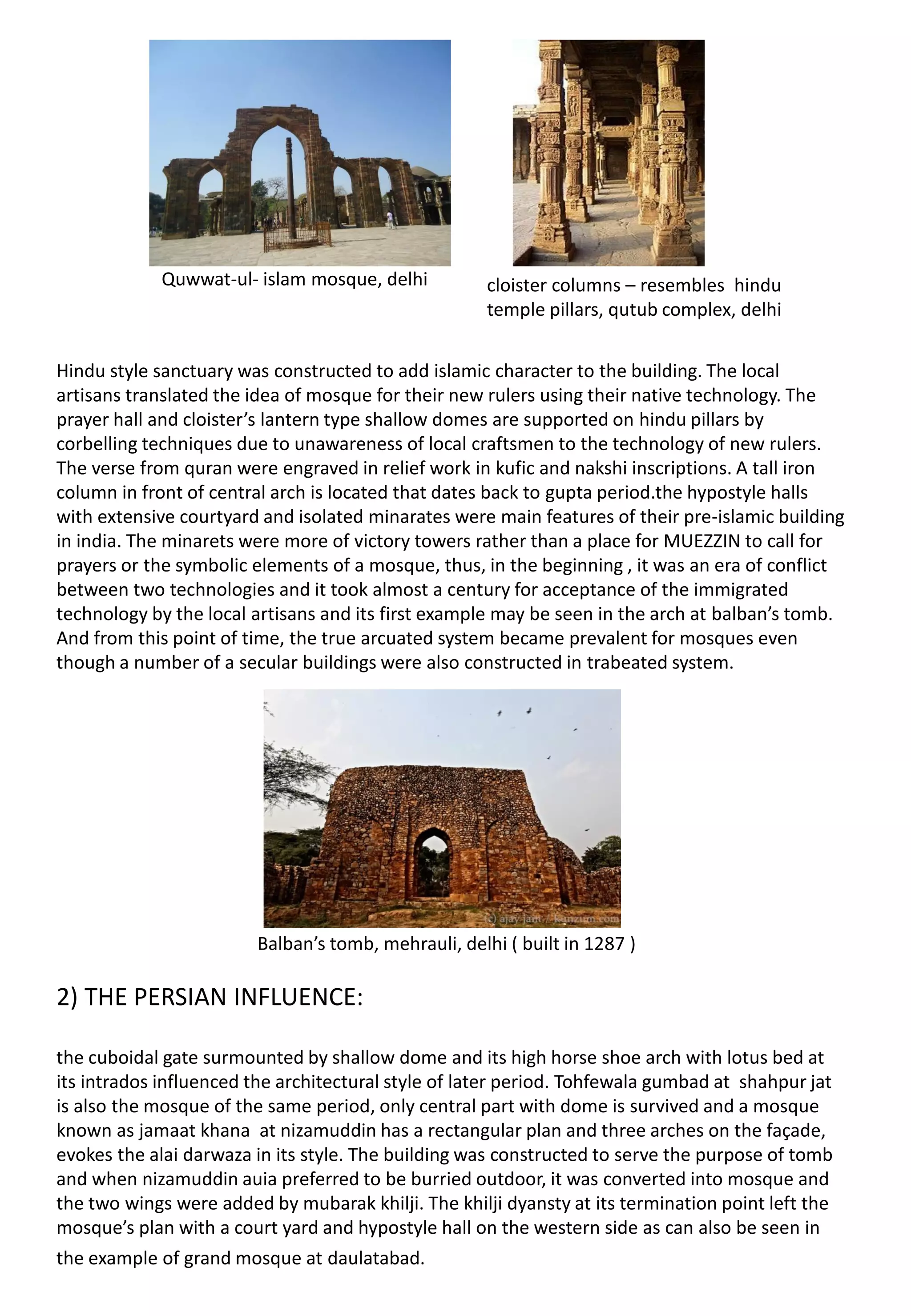 Evolution of mosques in indo islamic architrcture by vamsi maddi | PDF ...