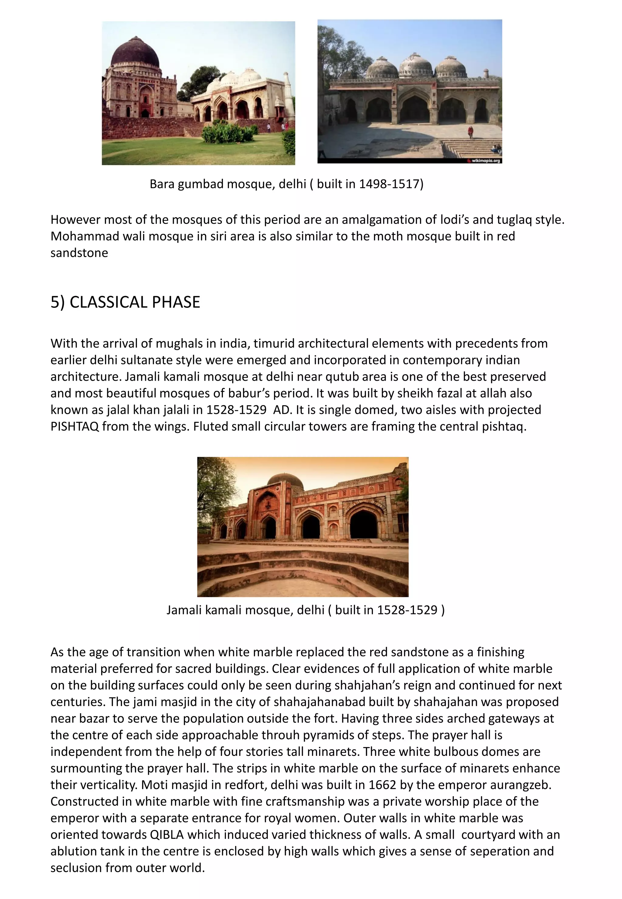 Evolution of mosques in indo islamic architrcture by vamsi maddi | PDF