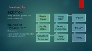 Evolution of inguinal hernia repair | PPTX