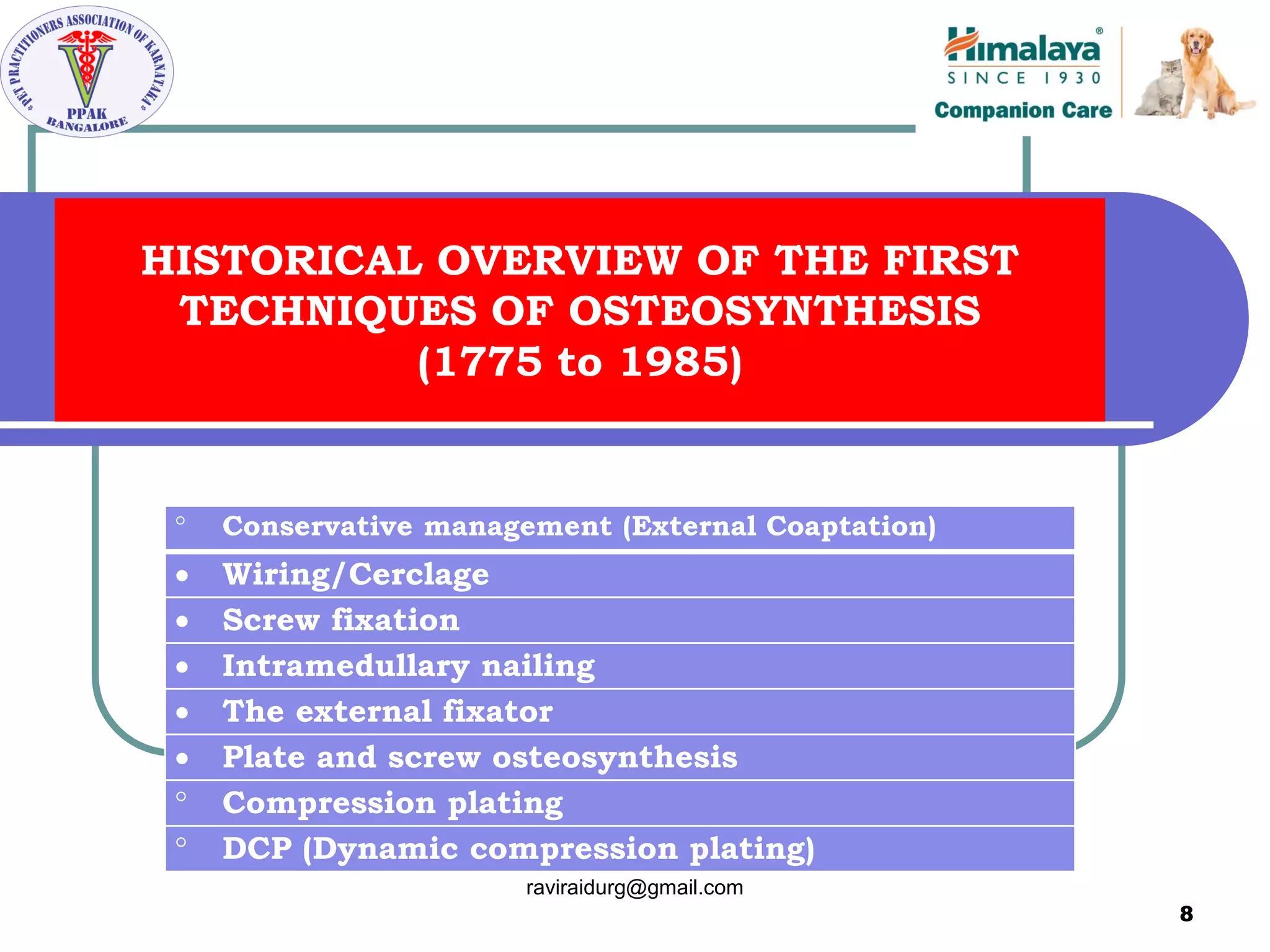 Evolution of internal fixation ravi raidurg. | PDF
