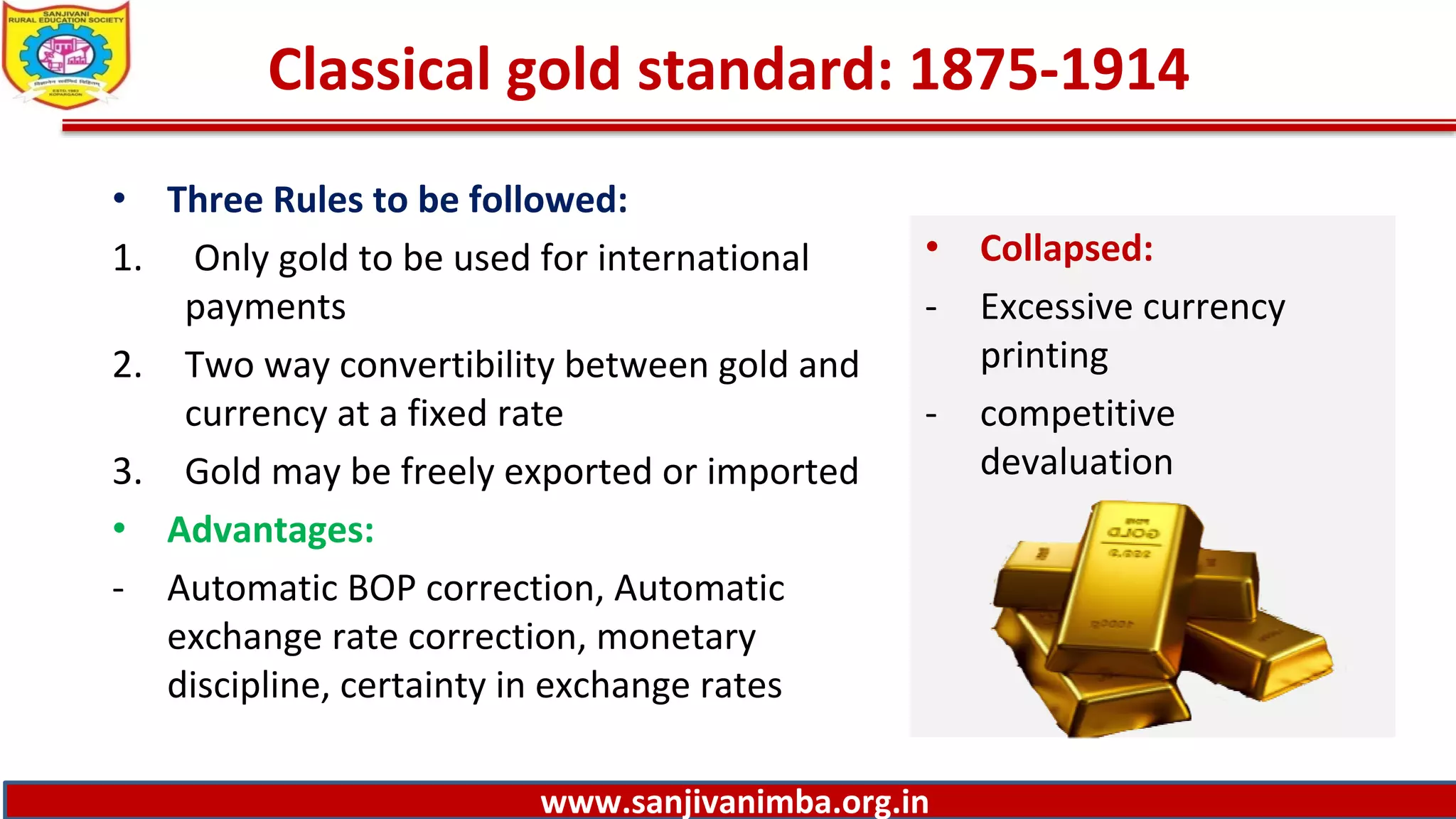 Evolution of international monetary system | PDF