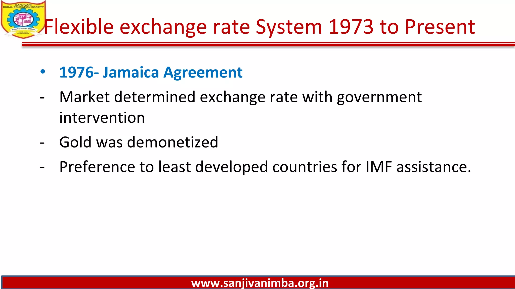 Evolution of international monetary system | PDF