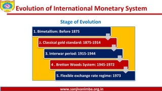 Evolution of international monetary system | PDF