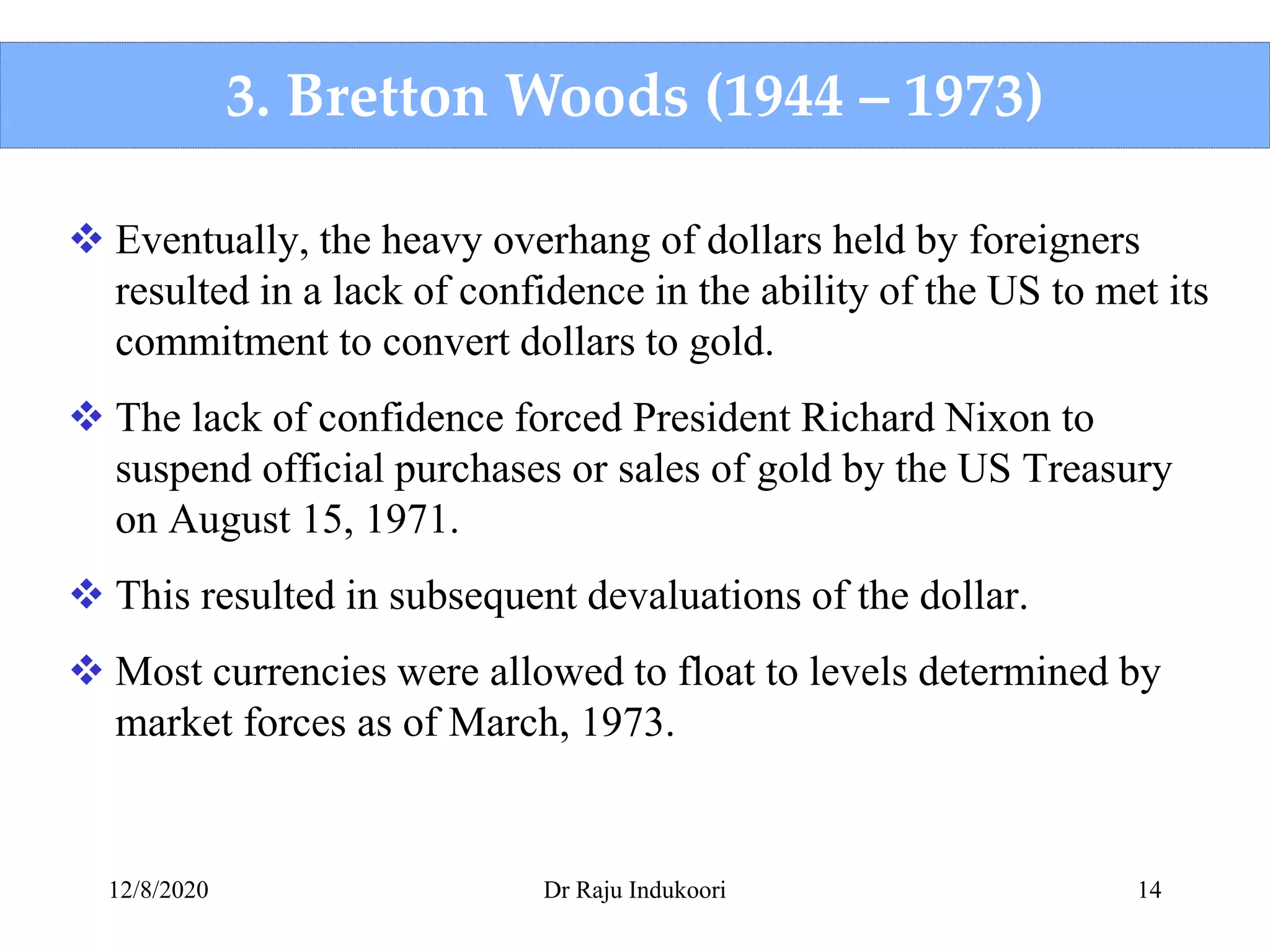 Evolution of international monetary system | PPT