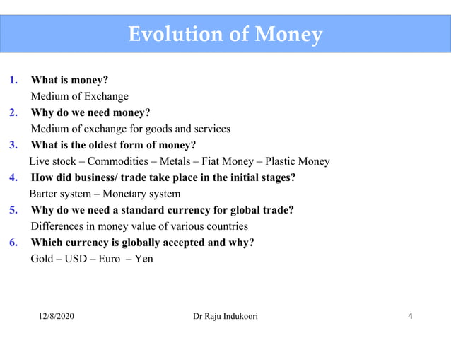 Evolution of international monetary system | PPT