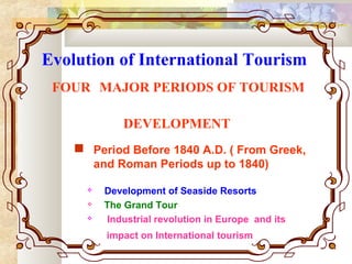 Evolution of international tourism | PPT