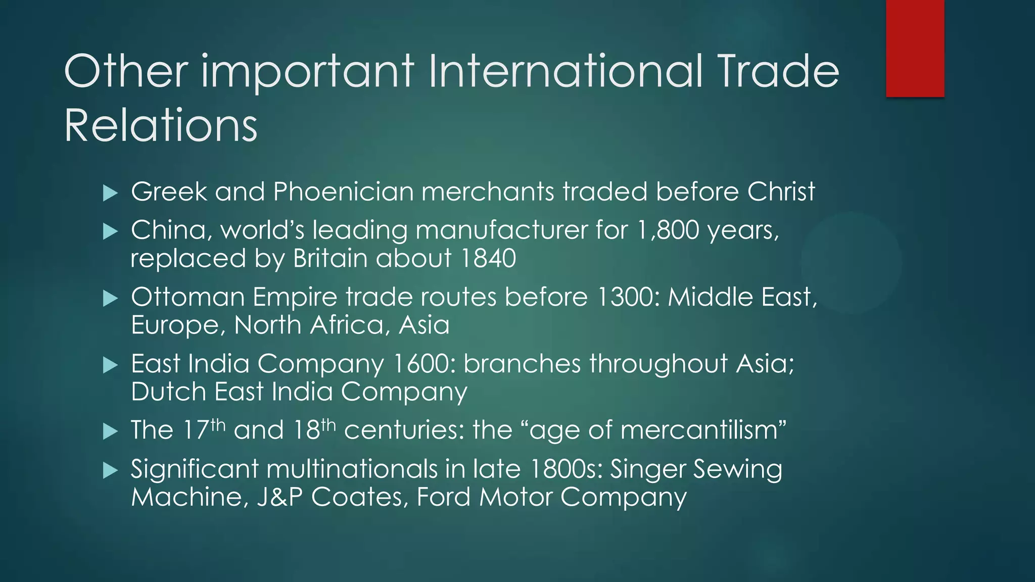 Evolution of international trade | PPTX