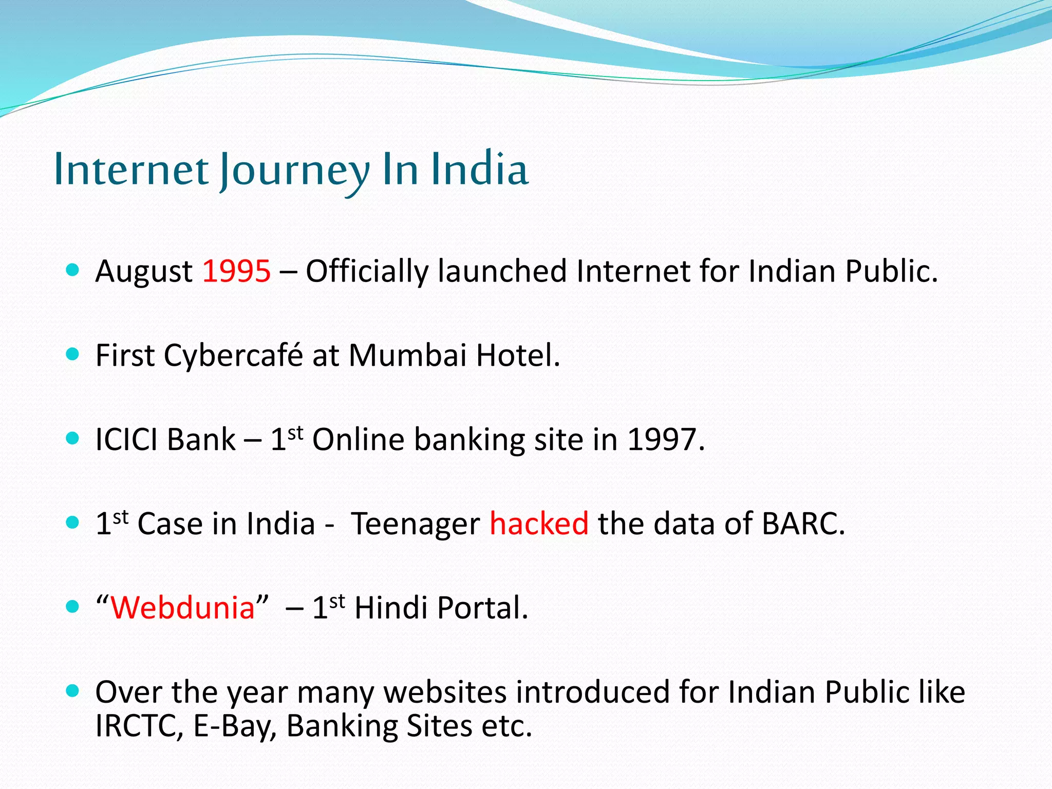 Evolution of internet | PPTX