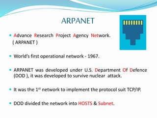 Evolution of internet | PPTX