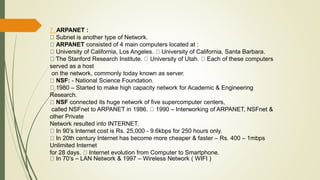Evolution of internet | PPTX