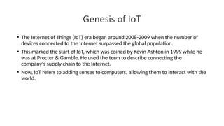 Evolution of IoT with the sir of gujarat university | PPT