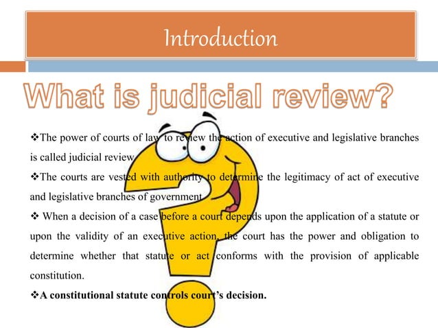 Evolution of judicial review in united states of america | PPTX | Civic ...