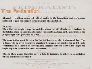 Evolution of judicial review in united states of america | PPTX