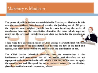 Evolution of judicial review in united states of america | PPTX