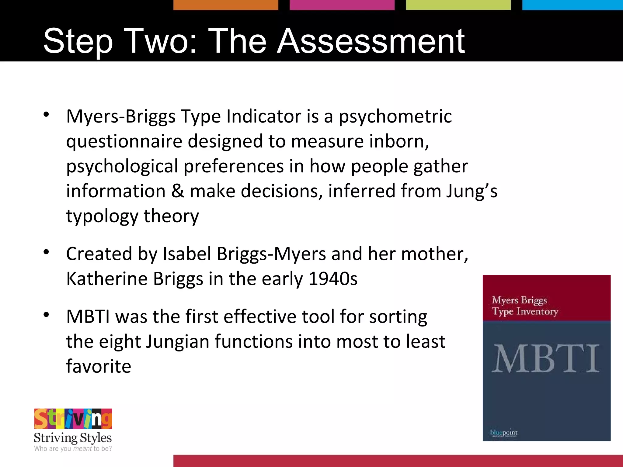 Evolution of Jung's Typology and the MBTI | PPT