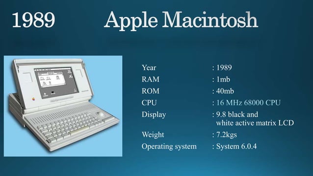 Evolution of laptops | PPTX