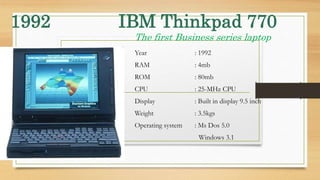 Evolution of laptops | PPTX