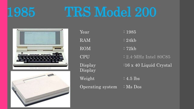 Evolution of laptops | PPTX