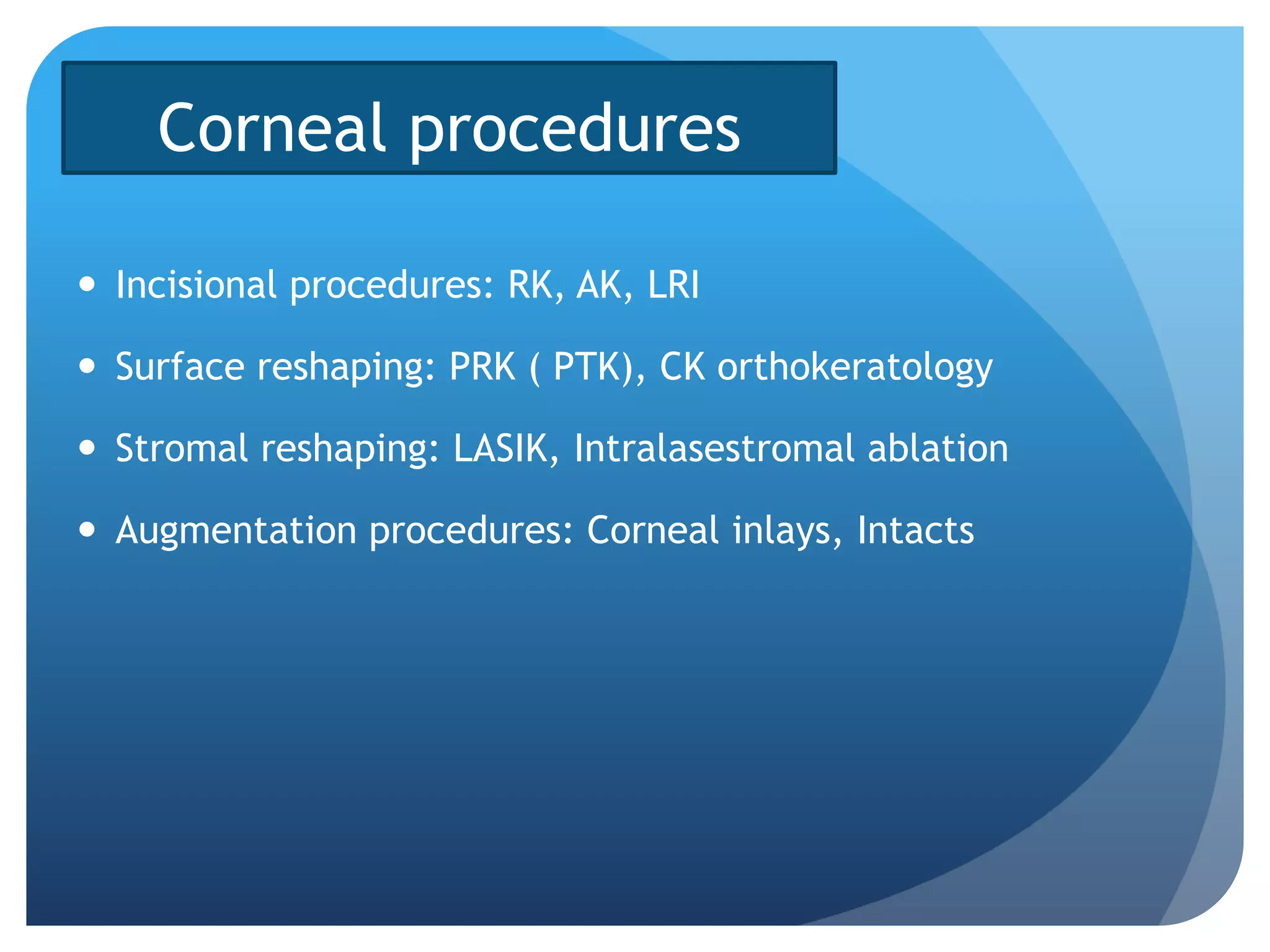THE EVOLUTION OF LASIK by J. Alberto Martinez MD COPE ID 31538-RS ...