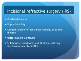 THE EVOLUTION OF LASIK by J. Alberto Martinez MD COPE ID 31538-RS | PPTX