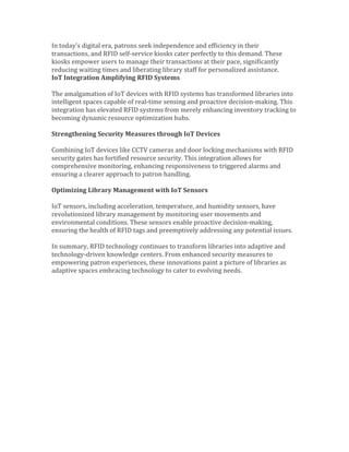 Evolution of Libraries- RFID and IoT Revolutionizing Access and ...