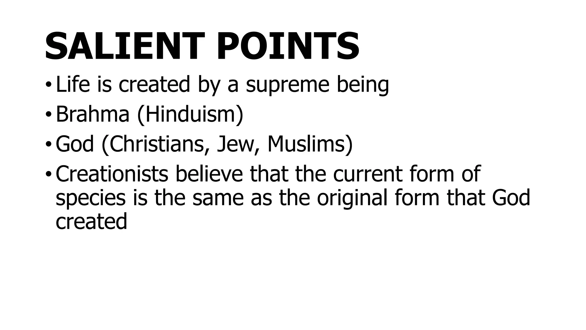 Evolution of life theories | PPTX