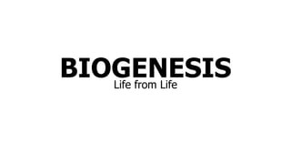 Evolution of life theories | PPTX