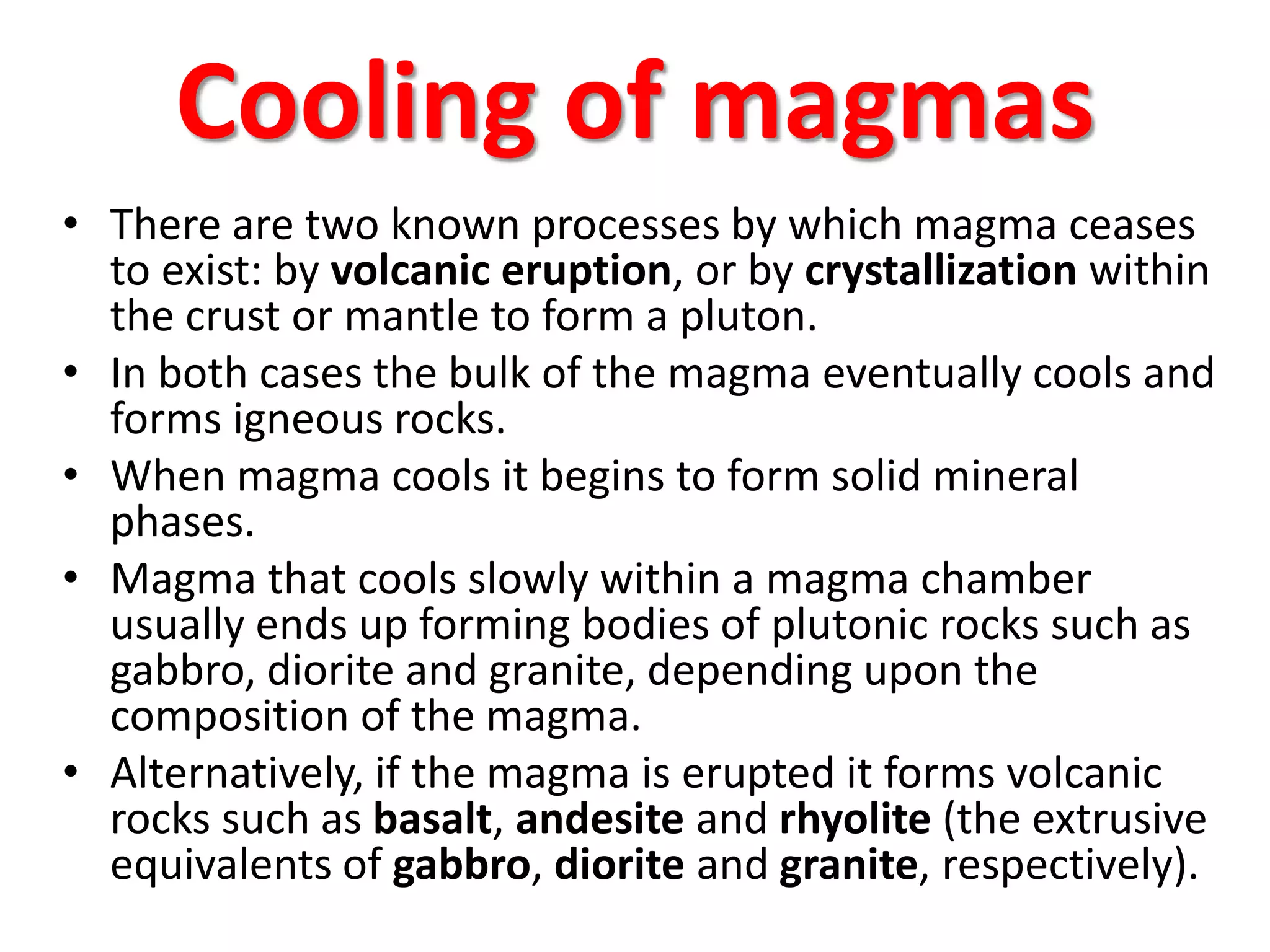 Evolution of magma | PPTX