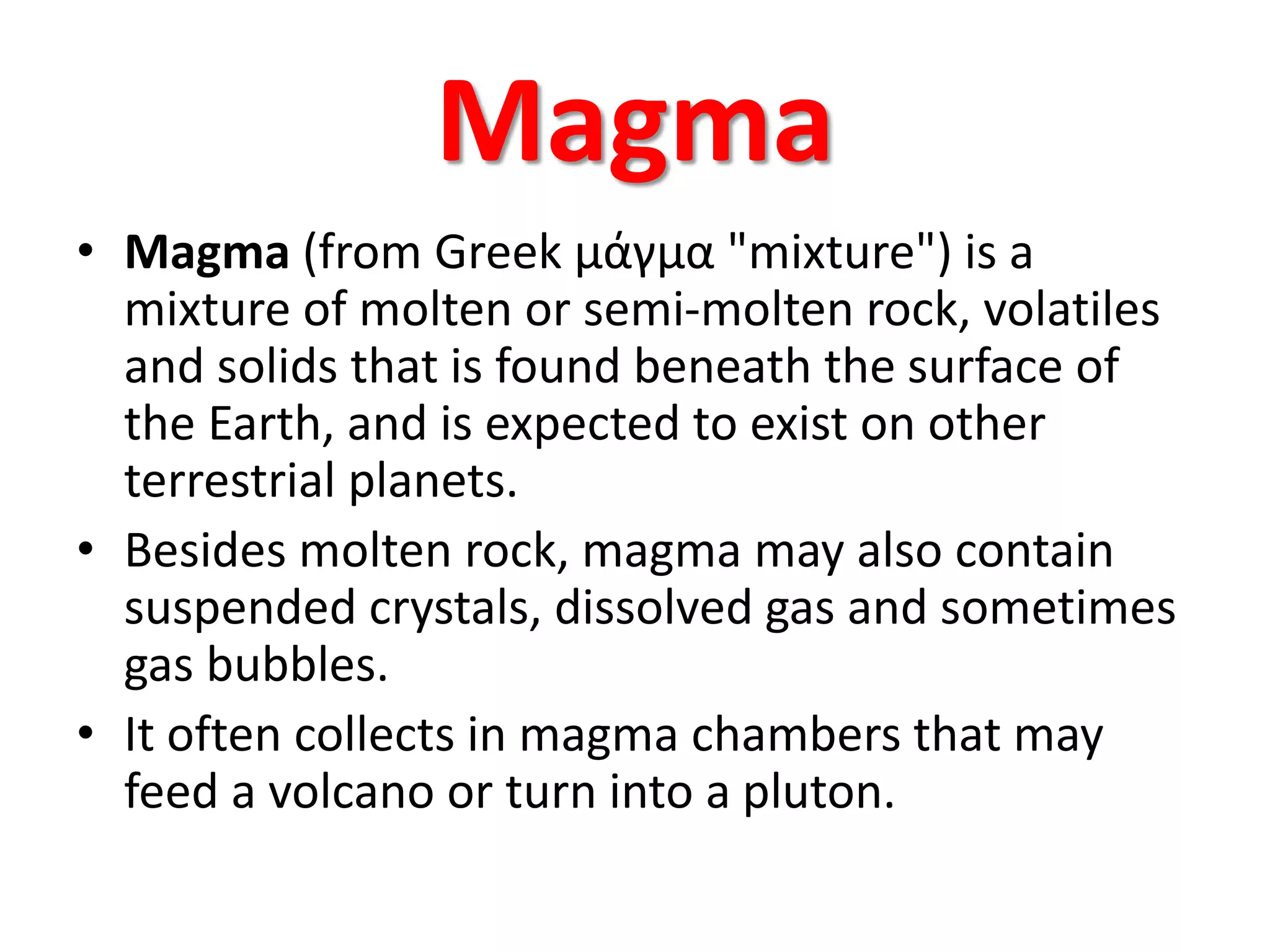 Evolution of magma | PPTX