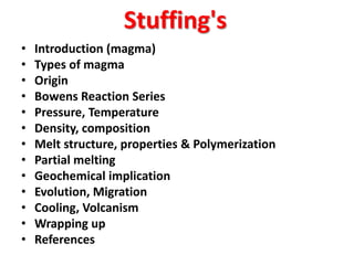 Evolution of magma | PPTX