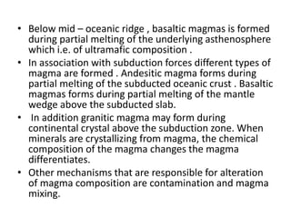 Evolution of magma | PPTX