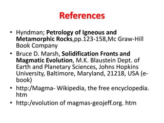 Evolution of magma | PPTX