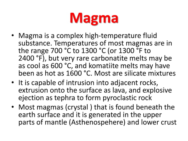 Evolution of magma | PPTX