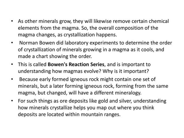 Evolution of magma | PPTX