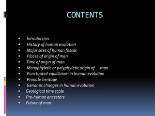 Evolution of man | PPTX