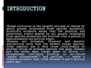 Evolution of man | PPTX