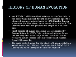 Evolution of man | PPTX