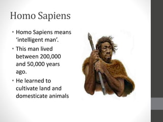 Evolution of Man (form one) | PPTX