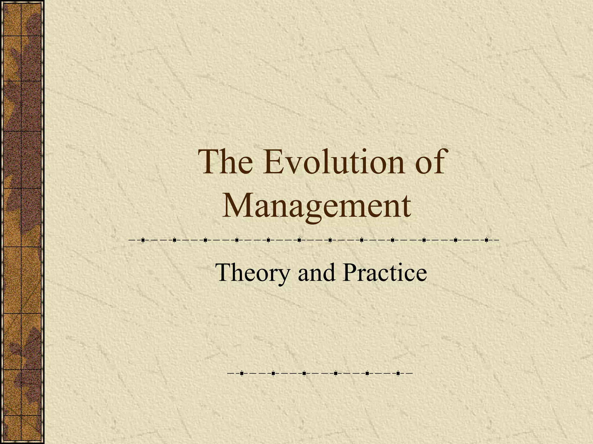 Evolution of management | PPT
