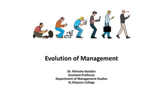 Evolution of Management - Managemement Theory and Practices | PPTX