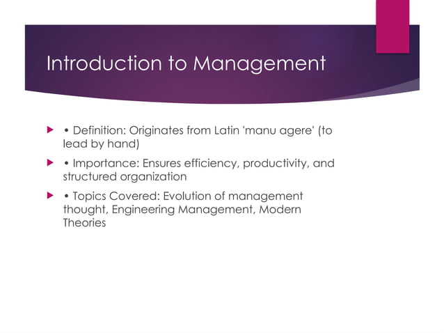 Evolution of Management Thought & Modern Theories | PPT