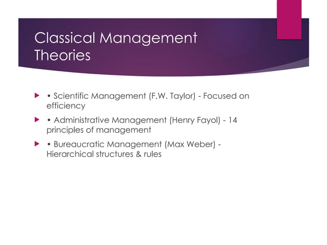 Evolution of Management Thought & Modern Theories | PPT