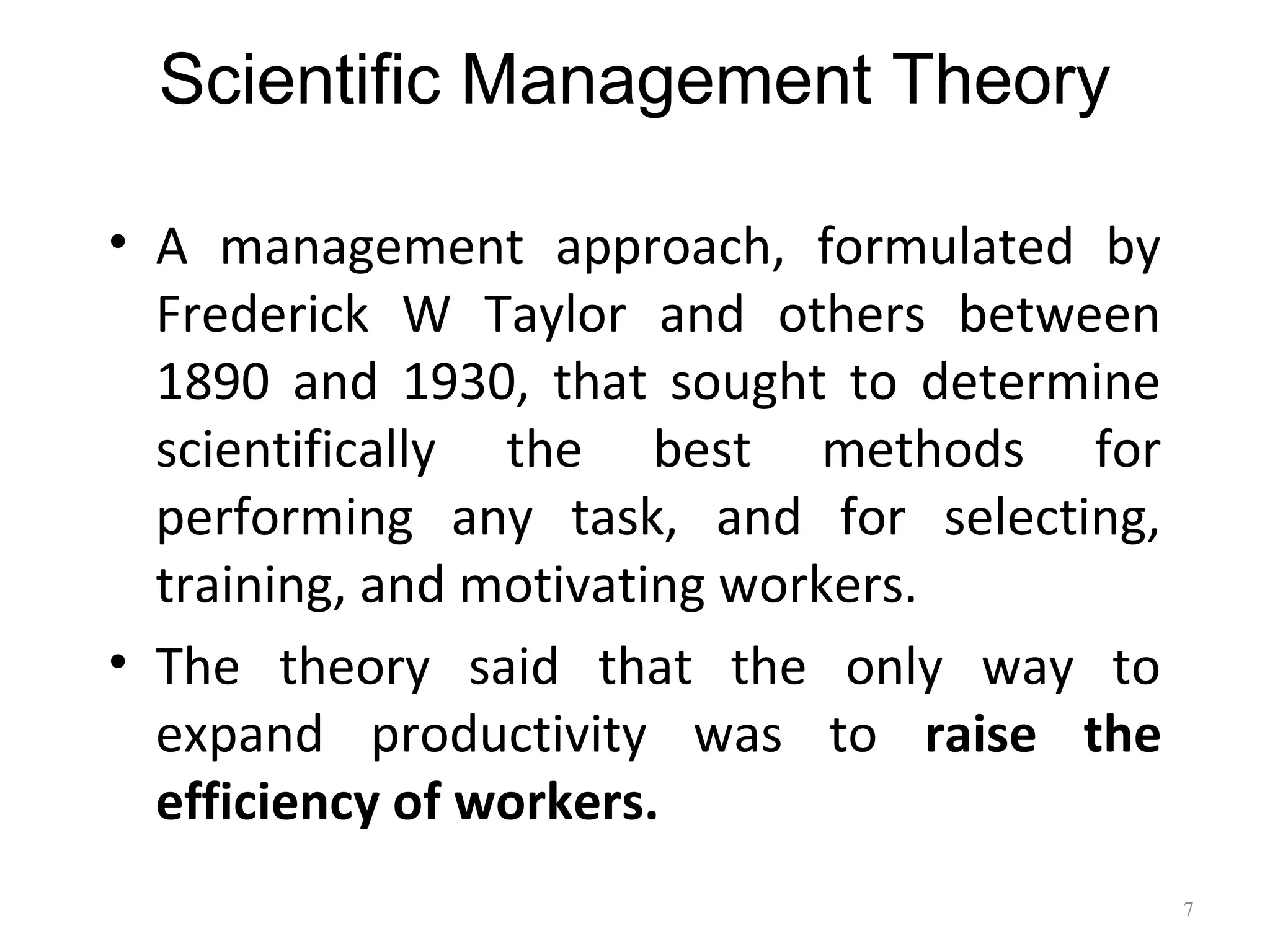 Evolution of management theory | PPT