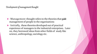 Evolution of management | PPTX