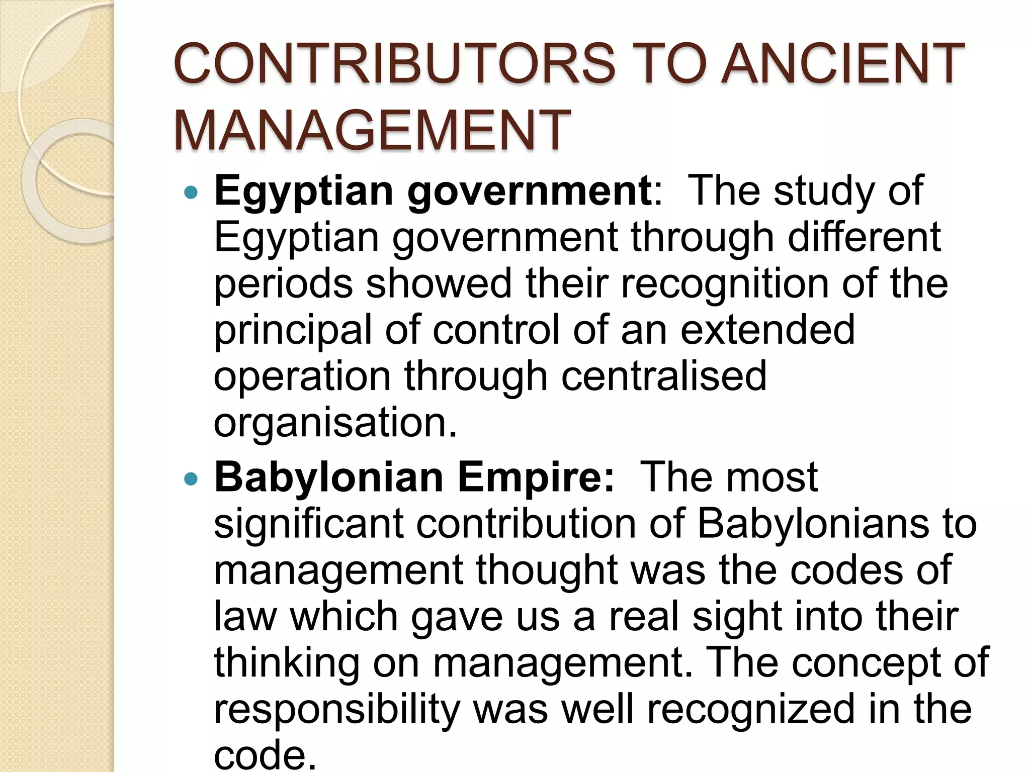 Evolution of management | PPTX