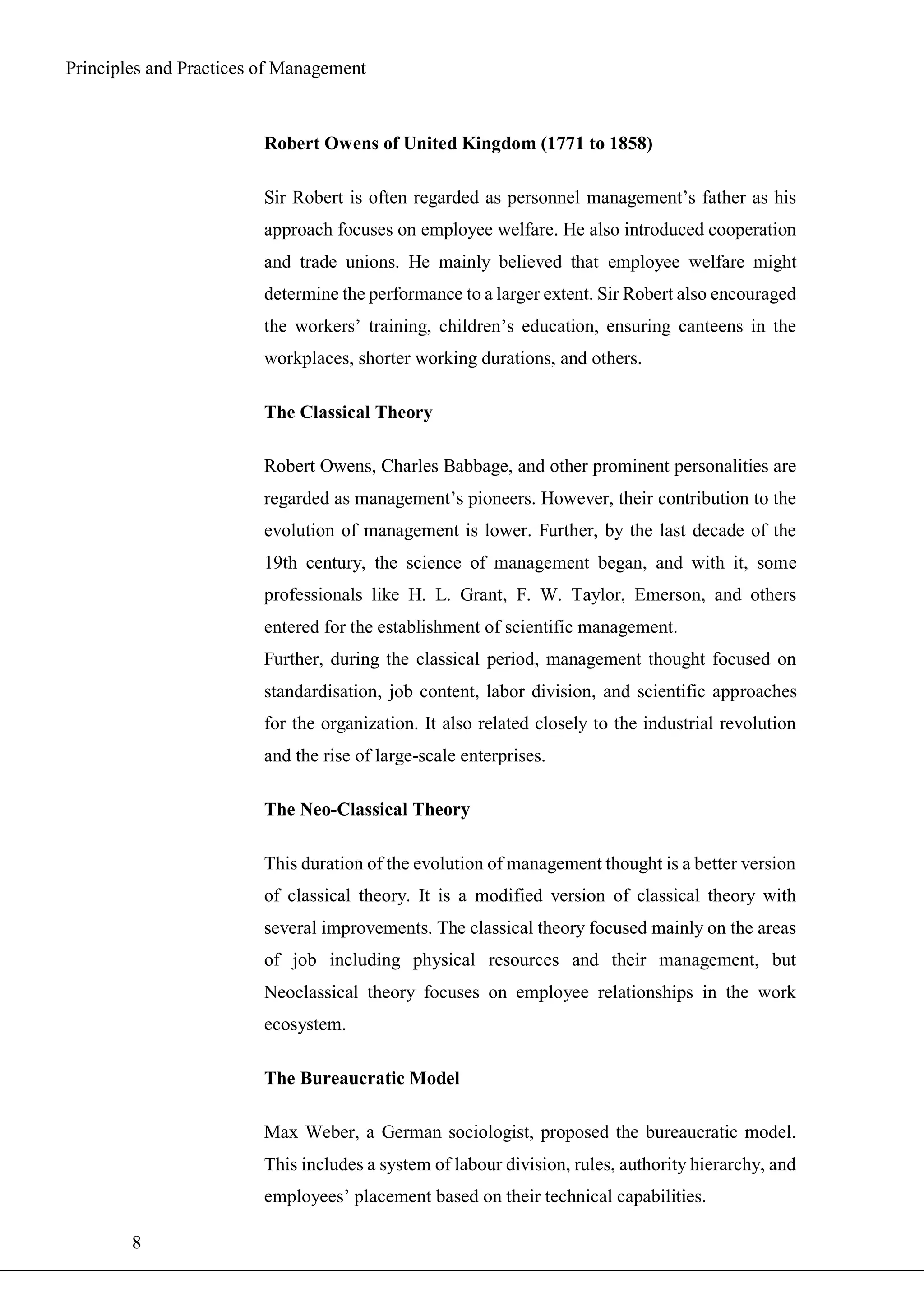 Evolution of Management text notes.pdf principles of Management | PDF