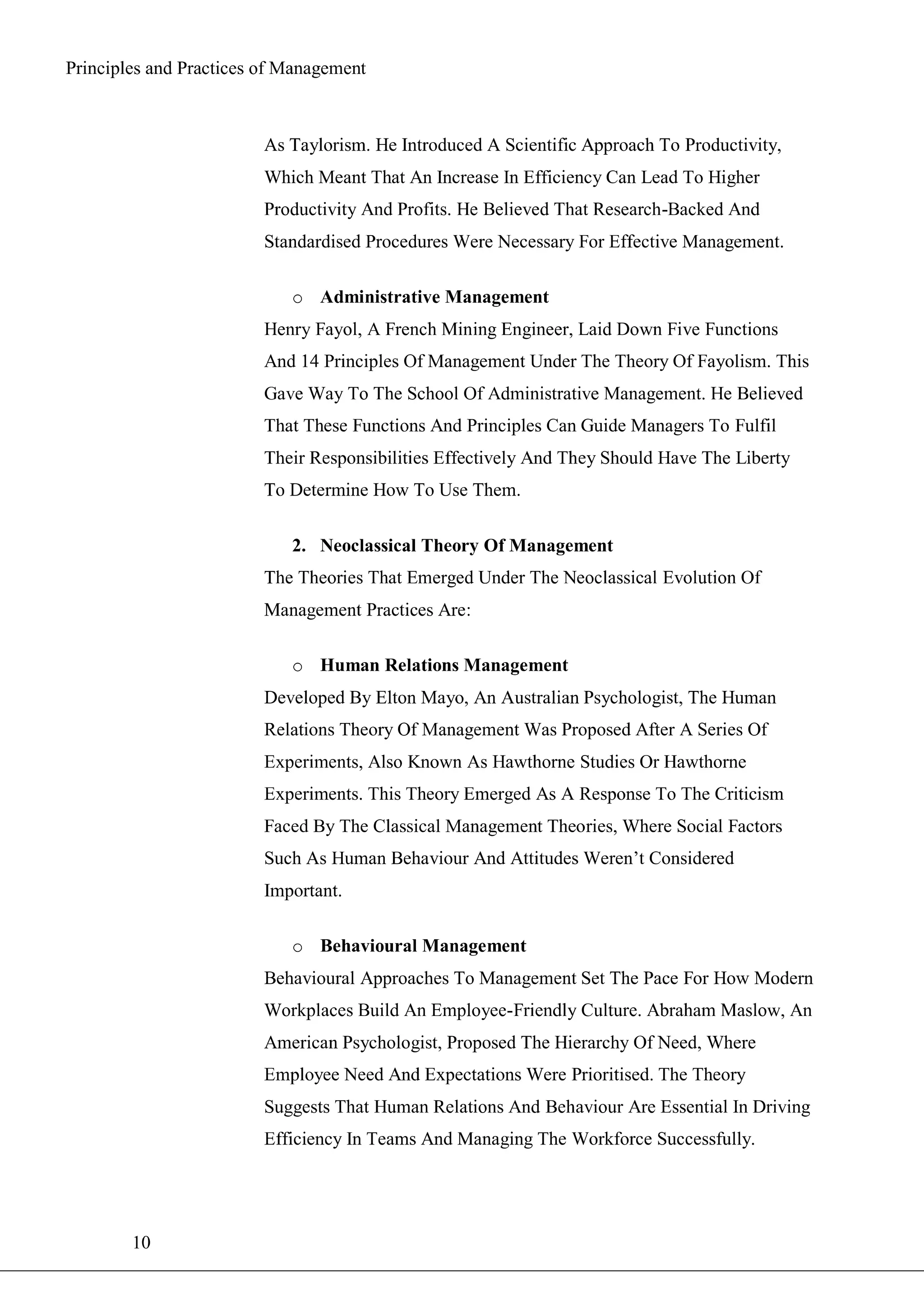 Evolution of Management text notes.pdf principles of Management | PDF