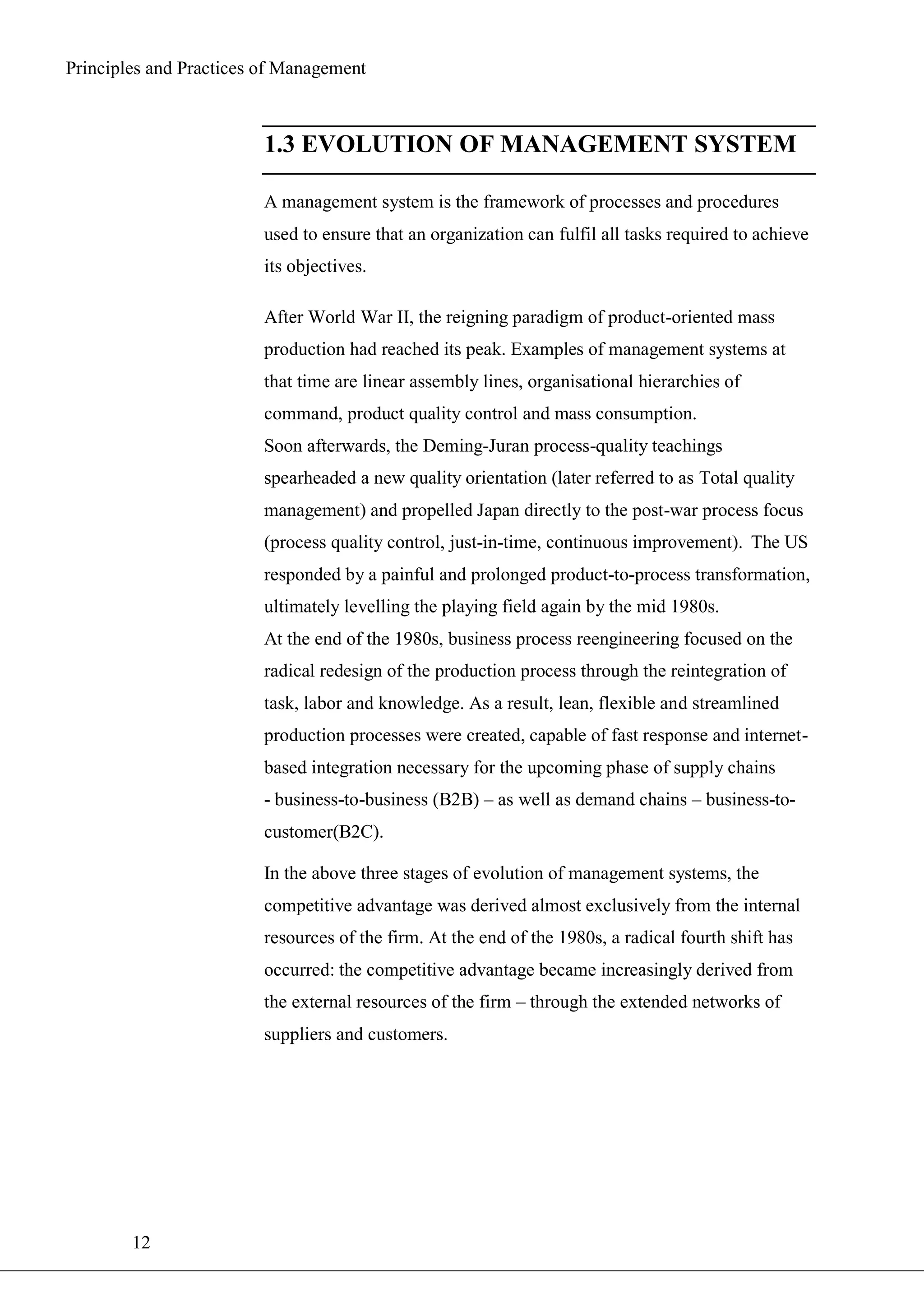 Evolution of Management text notes.pdf principles of Management | PDF