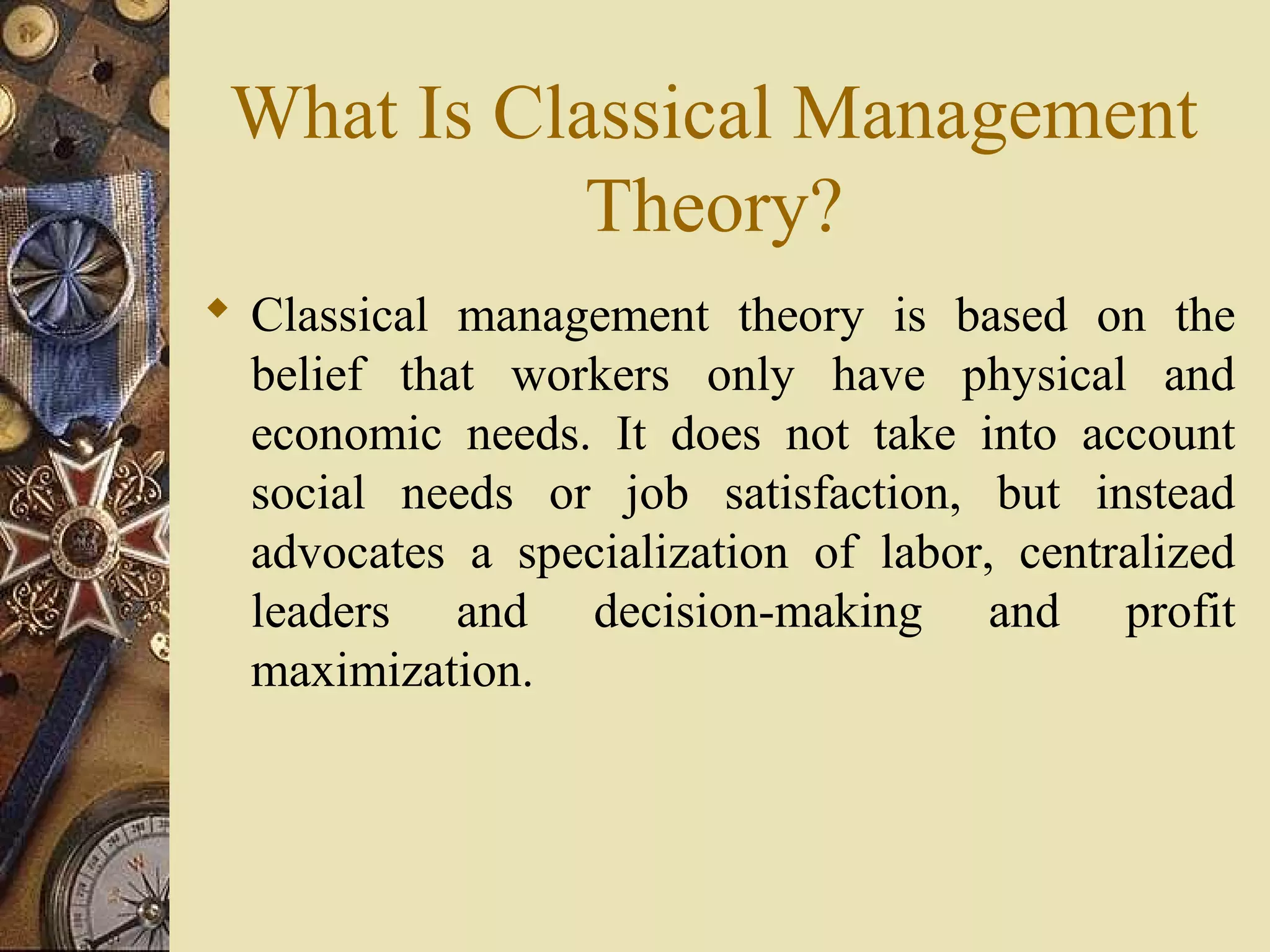 Evolution of management theories | PPT